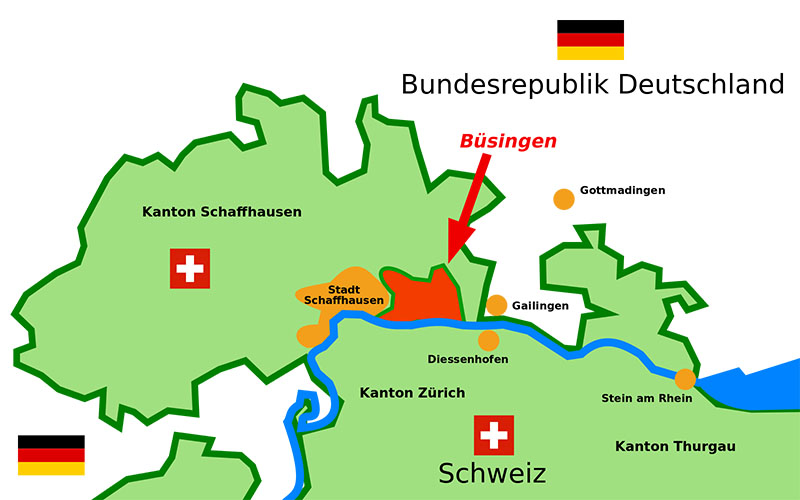 Büsingen-am-Hochrhein-Map | 即食歷史 Cuphistory